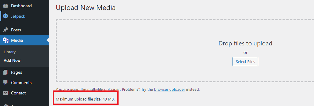 Increase WordPress File Upload Size Limit